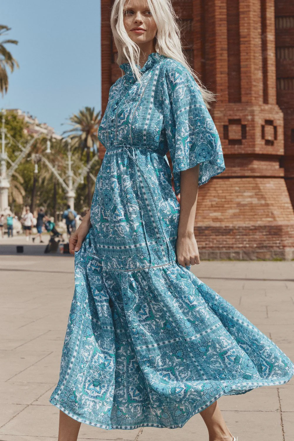 Zoe Kratzmann Navigate Dress Sapphire Tile – Gorgeous Soles